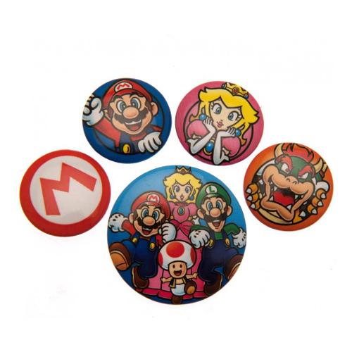 Pyramid International Gadget SUPER MARIO 5 Spille Badge Pack BP80440 | SME